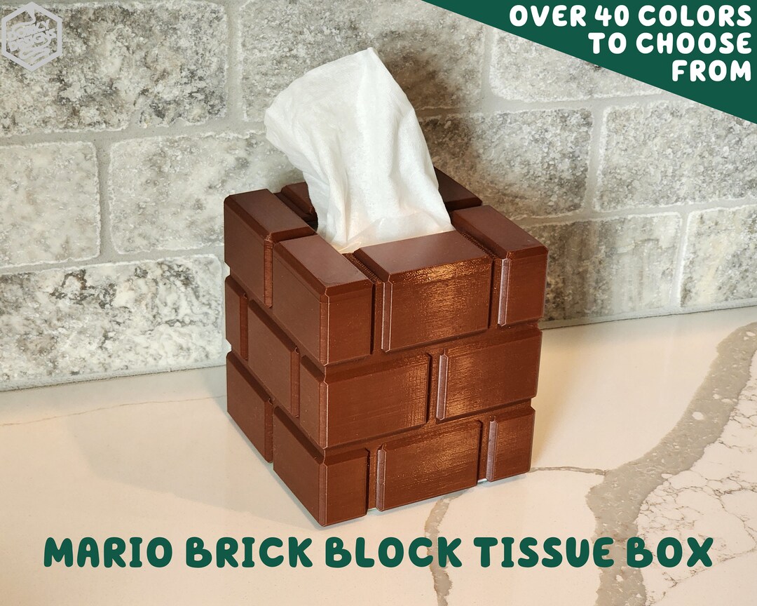 Mario Brick Block Tissue Box Cover Video Game Room Gamer Super Bros - Etsy