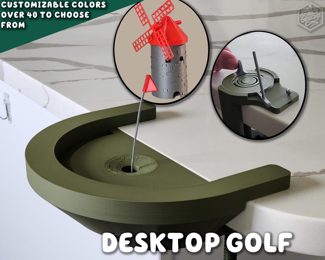 Desktop Golf | 3d Printed Desk Table Top Tabletop Cubicle Sport Sports ...