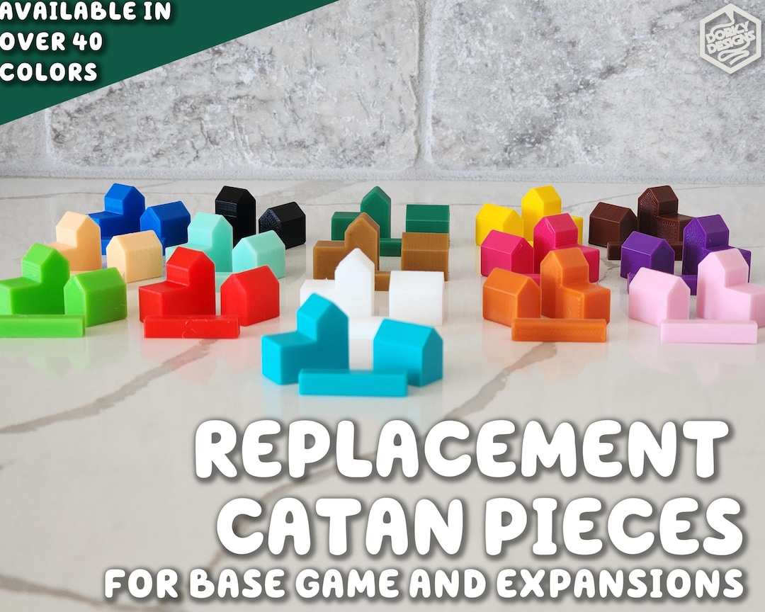 Catan Replacement Pieces – Compatible With Base Game and Expansions, 3D ...