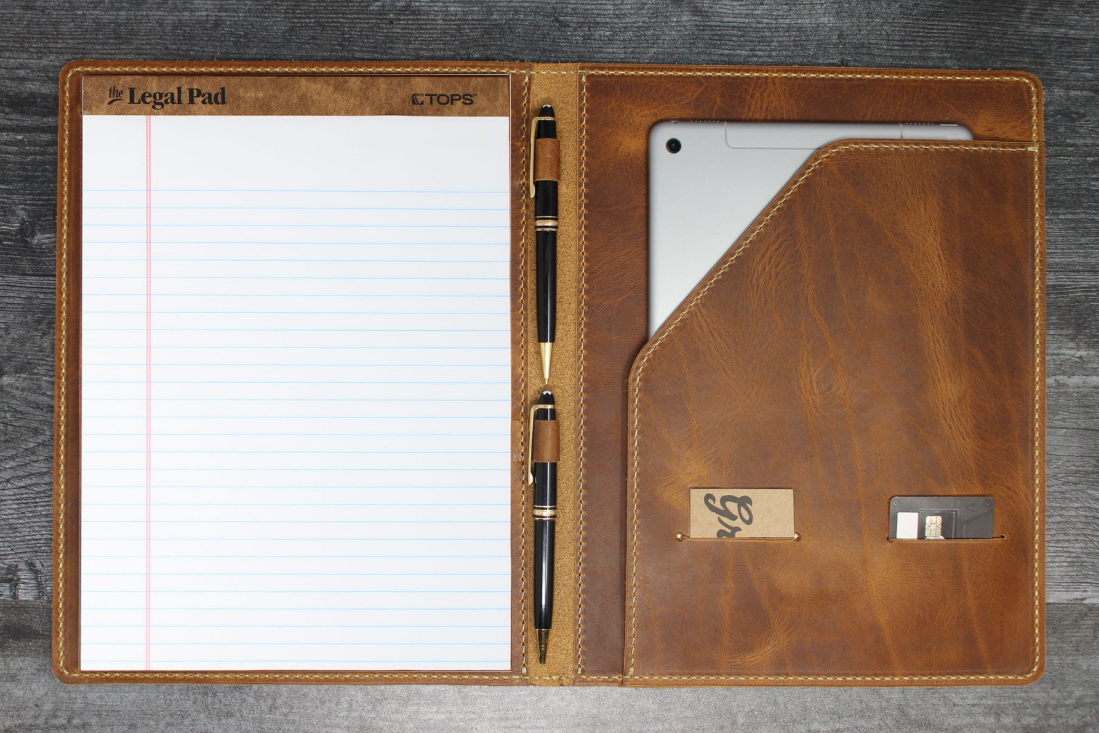 Left-handed Leather Padfolio, Executive Padfolio, Leather Portfolio ...