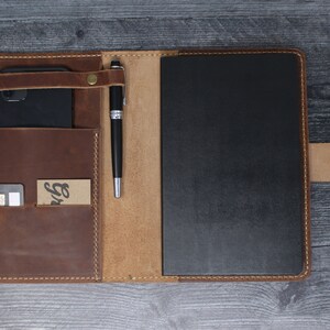 Leather Notebook Cover, Personalized Journal Cover, Rustic Refillable ...