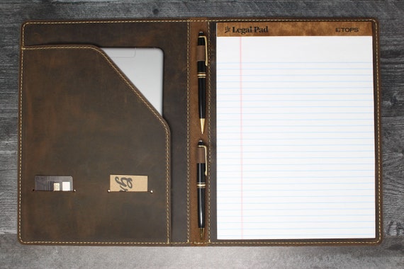 Personalized Leather Legal Pad Holder