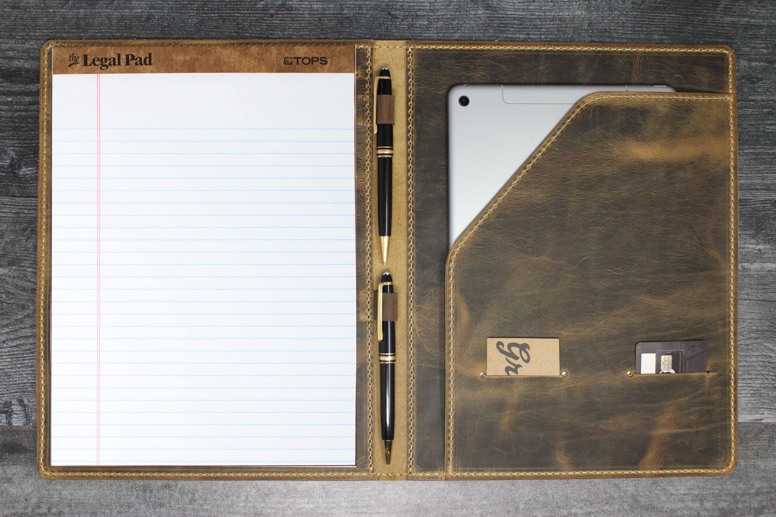 Left-handed Leather Padfolio, Executive Padfolio, Leather Portfolio ...