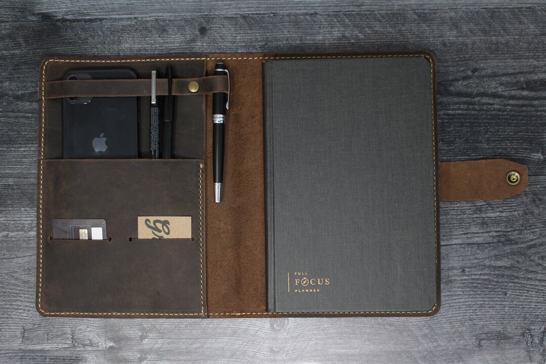 Full Focus Planner Leather Cover, FFP Cover, Full Focus Planner Folio ...