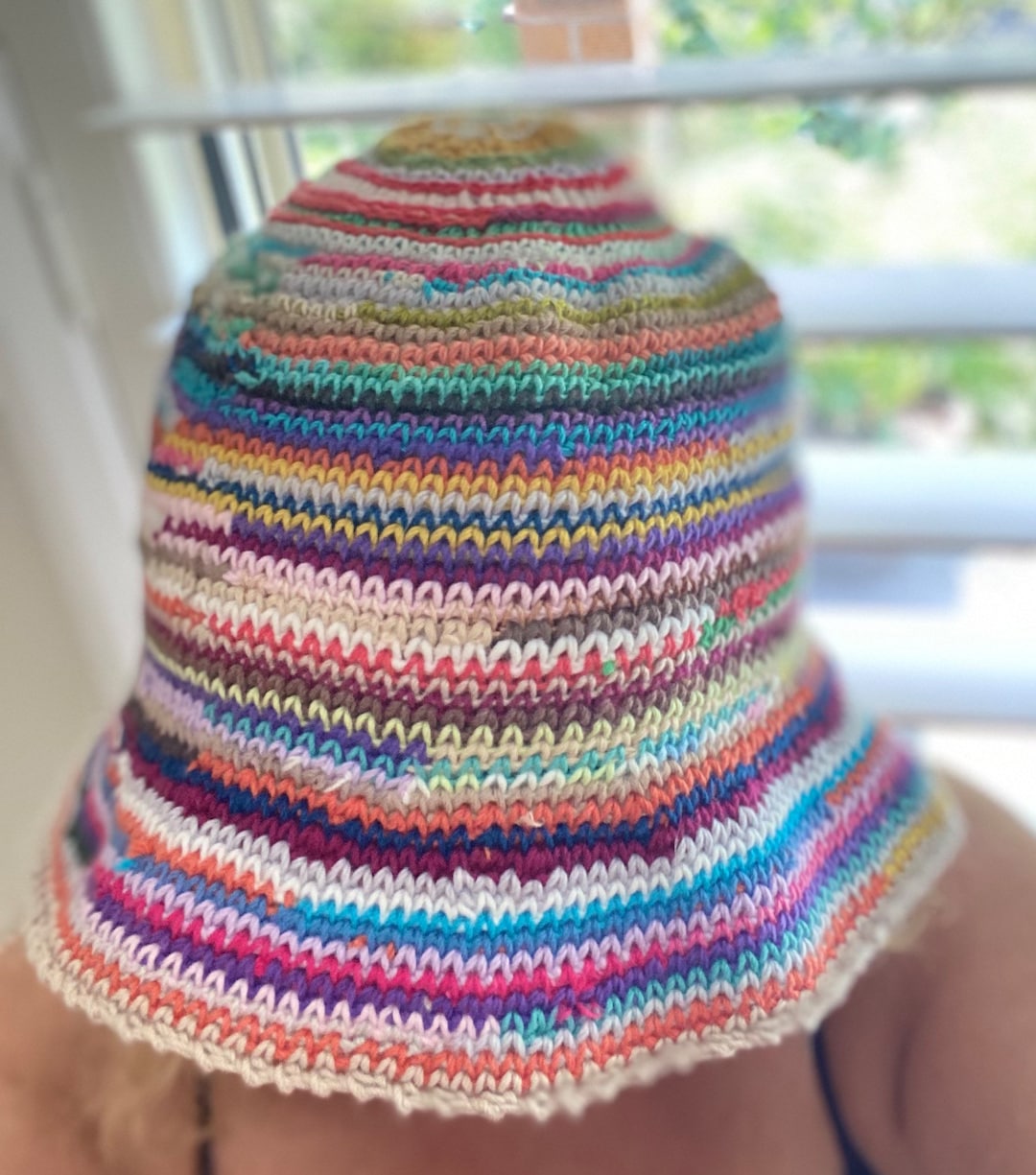 Groovy Multi-colored Crochet Bucket Hat Preppy Style Perfect - Etsy