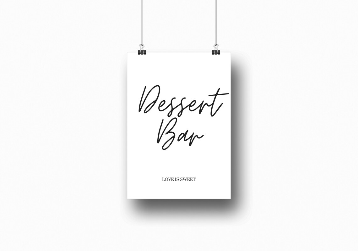 Editable Dessert Bar Sign Template - Etsy