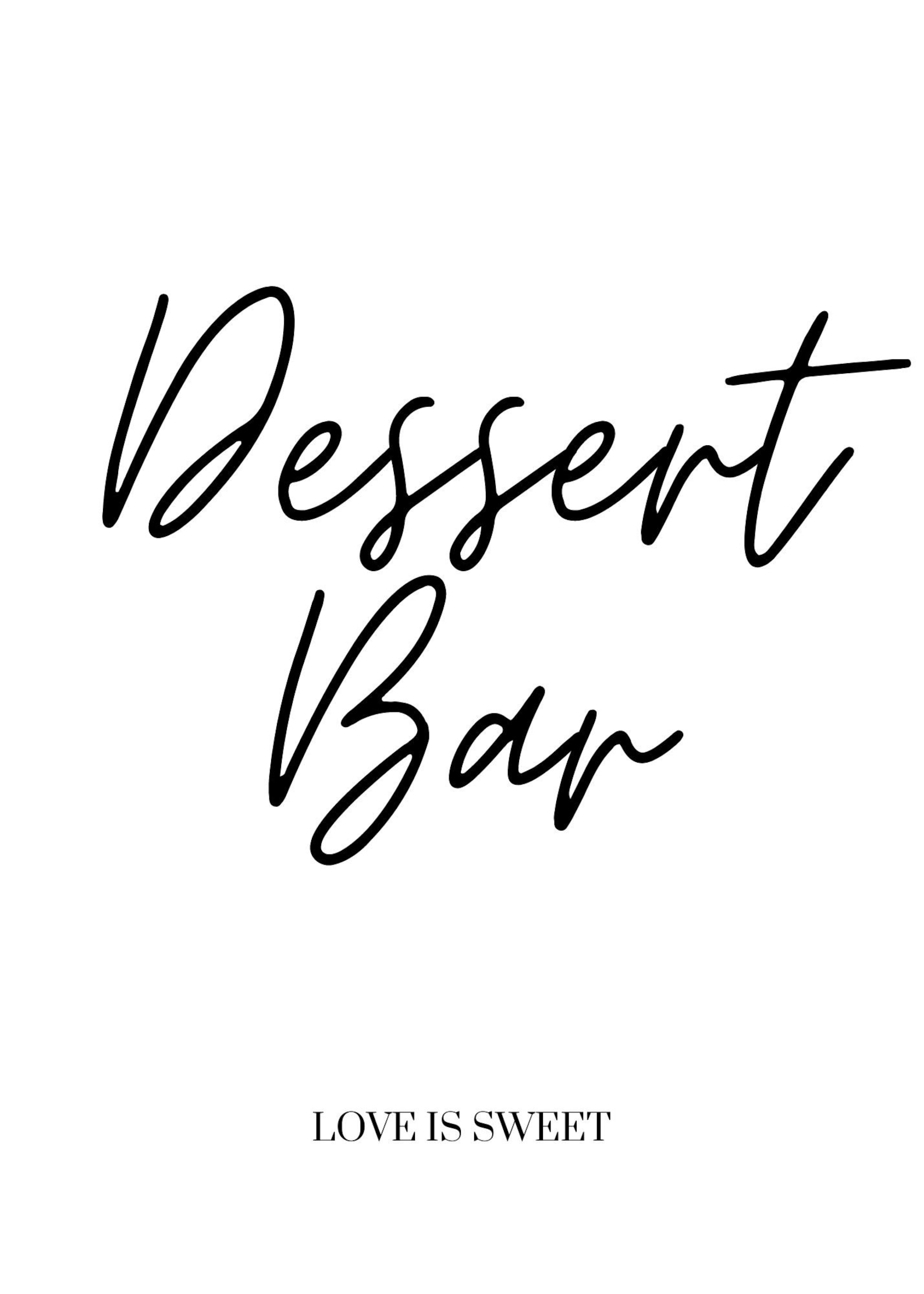 Editable Dessert Bar Sign Template - Etsy