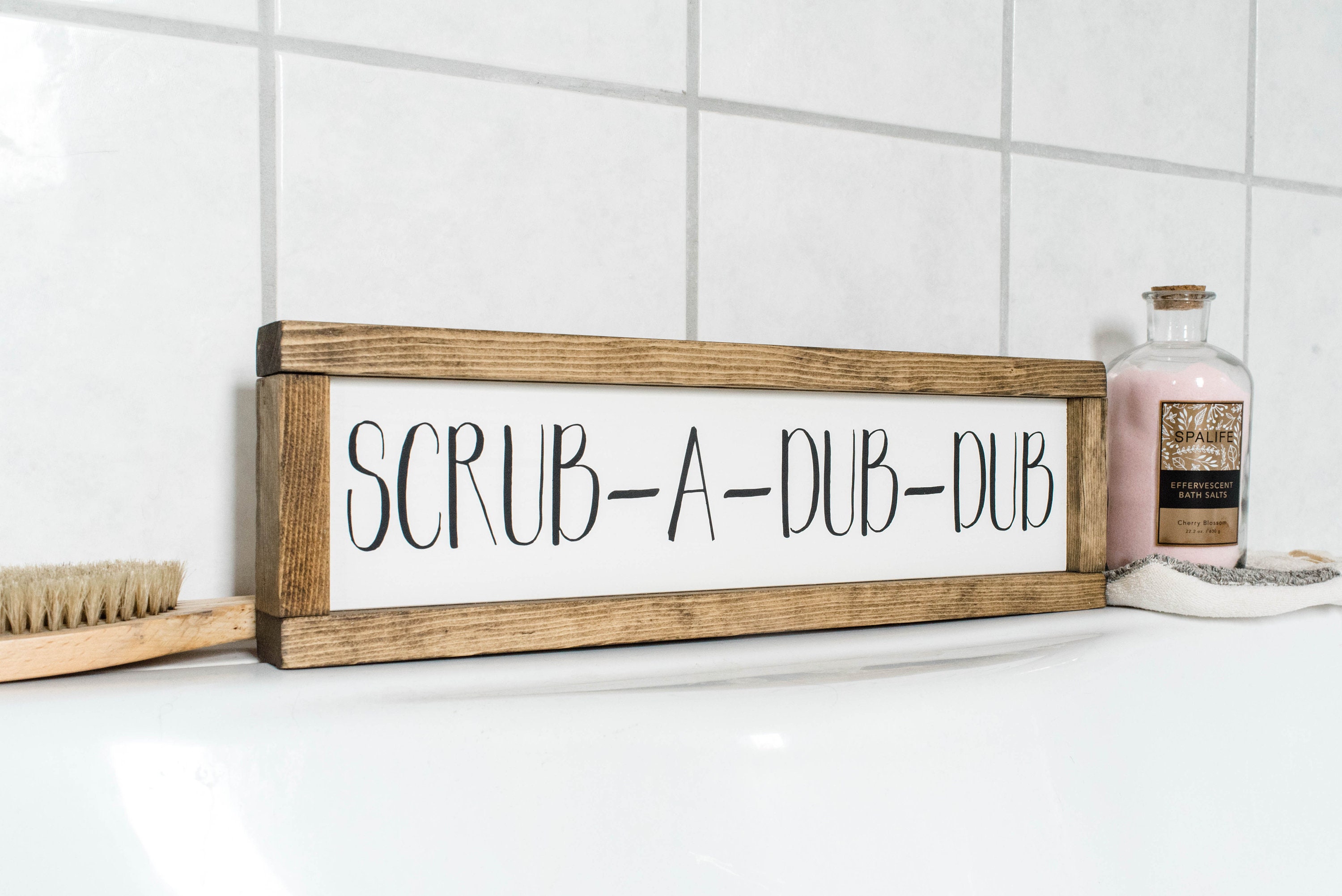Bathroom Signs Bathroom Wall Decor Bathroom Decor Scrub a | Etsy