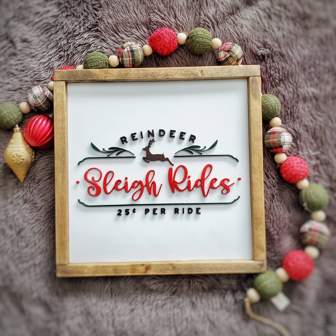Christmas Decor,christmas Sign,reindeer Decor,reindeer Sign,wood ...