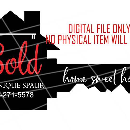 Interchangeable Realtor Key Sign Digital File SVG AI - Etsy