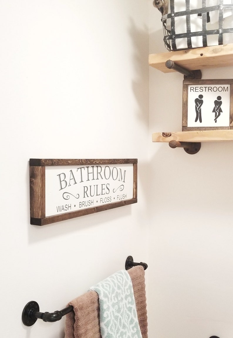 Bathroom Signs Bathroom Wall Decor Bathroom Decor Bathroom - Etsy