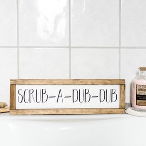 Bathroom Signs, Bathroom Wall Decor, Bathroom Decor, Scrub a Dub Dub ...