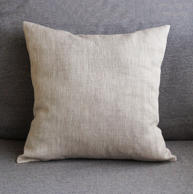 Natural Linen Pillow Case for Linen Bedding Modern Throw Pillow Cover ...