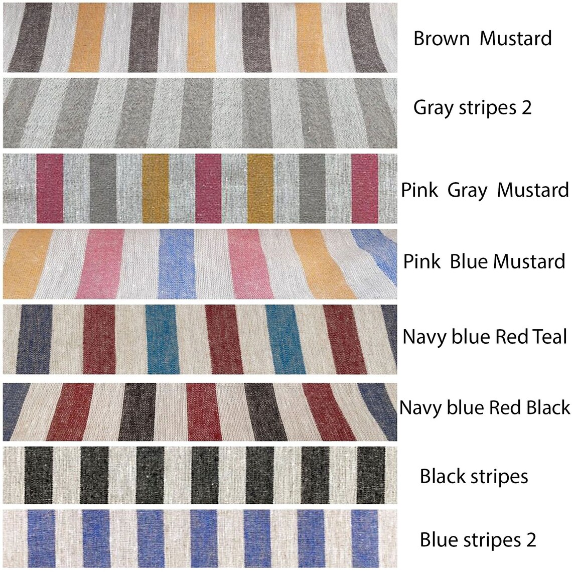 Striped Linen Table Runner With Fringe 120 Extra Long Farmhouse Table ...