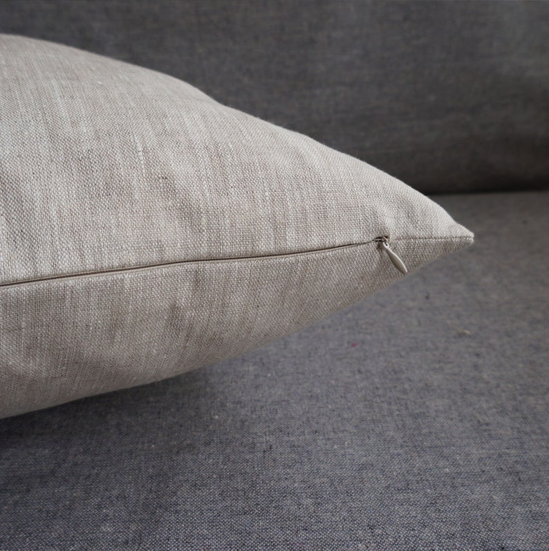 Natural linen pillow case for linen bedding Modern throw | Etsy