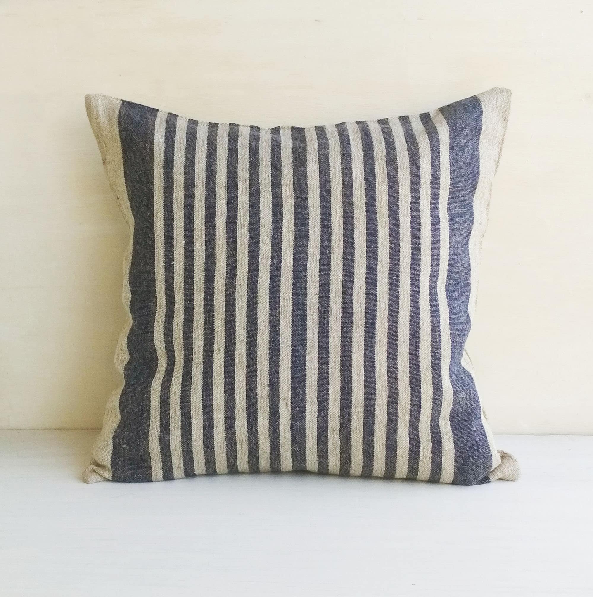 Burlap Throw Pillow Covers Farmhouse 16x16 Linen Euro Sham | Etsy