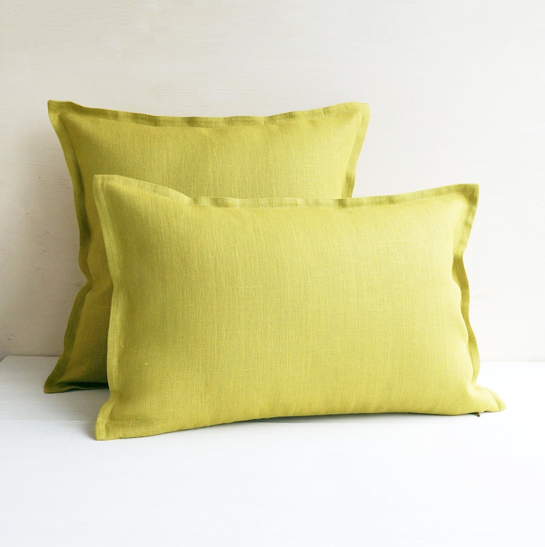 20x52 Chartreuse Linen Body Pillow Cover 20x54 Extra Long - Etsy