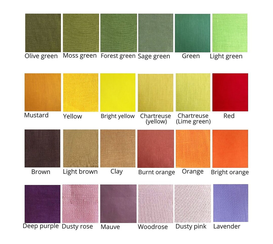 Set of Little Swatches of Linen, Pieces of Fabric, Set of Samples of ...
