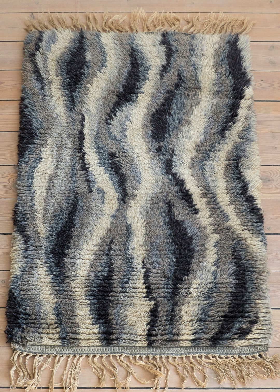Vintage Shag Rug Mid Century Modern Rya Rug Wall Hanging - Etsy
