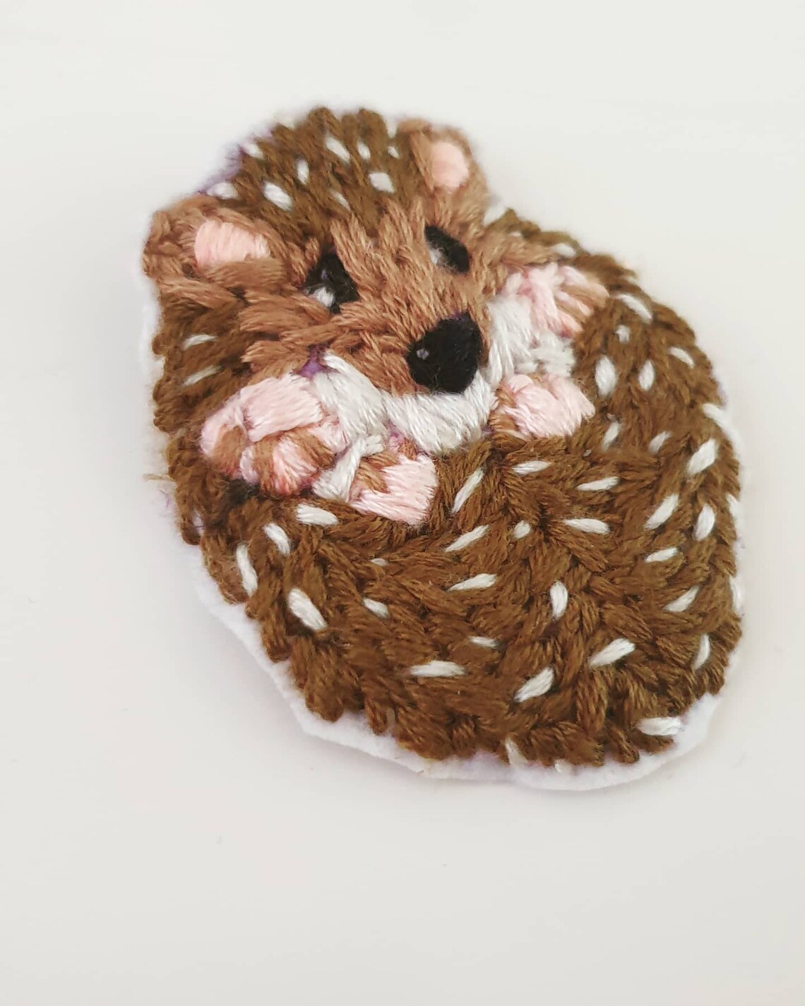 Hand Embroidered Hedgehog Patch/Badge | Etsy