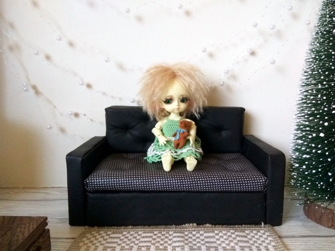 Miniature dollhouse teddy bear BJD doll toy nursery decor | Etsy