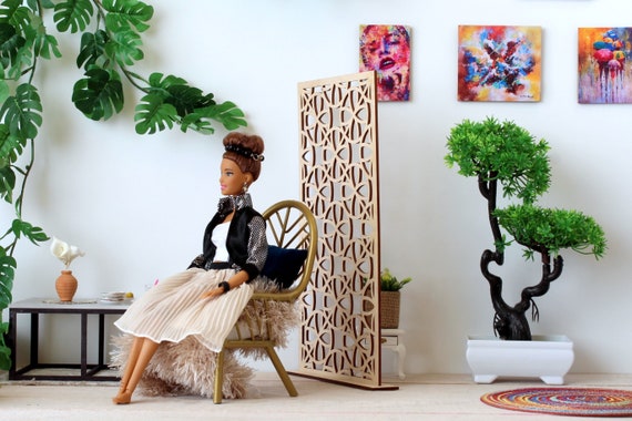 Dressing Screen Miniature Room Divider Dollhouse Wall Stand | Etsy