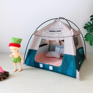 Miniature Tent 1:12 Scale, Camping Picnic Diorama Dollhouse Outdoor ...