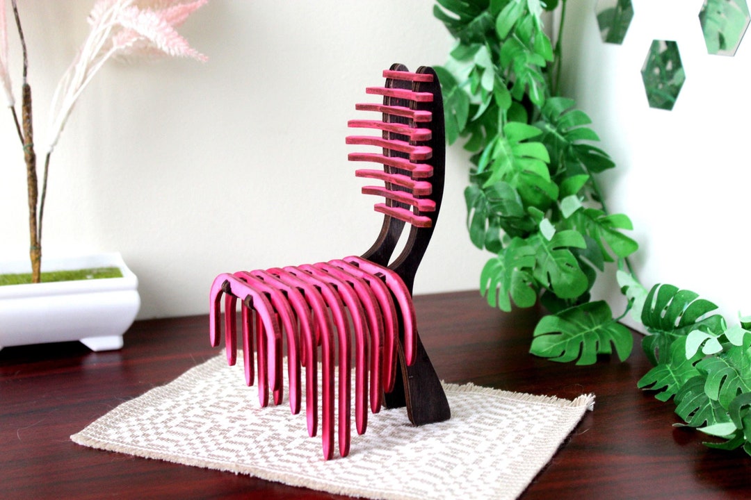 Miniature Parametric Modern Chair Modular Black Pink Dollhouse ...