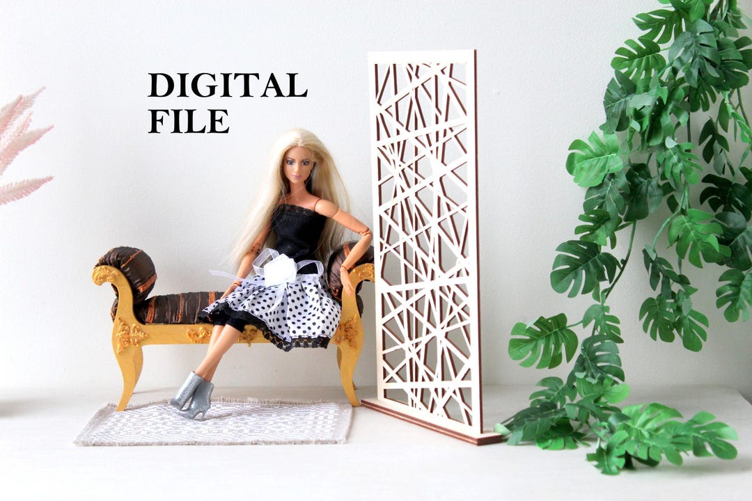 Dressing Screen Digital File Download Dollhouse Furniture Partition CDR ...