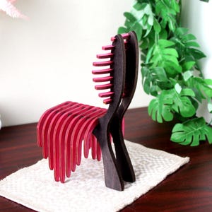 Miniature Parametric Modern Chair Modular Black Pink Dollhouse ...
