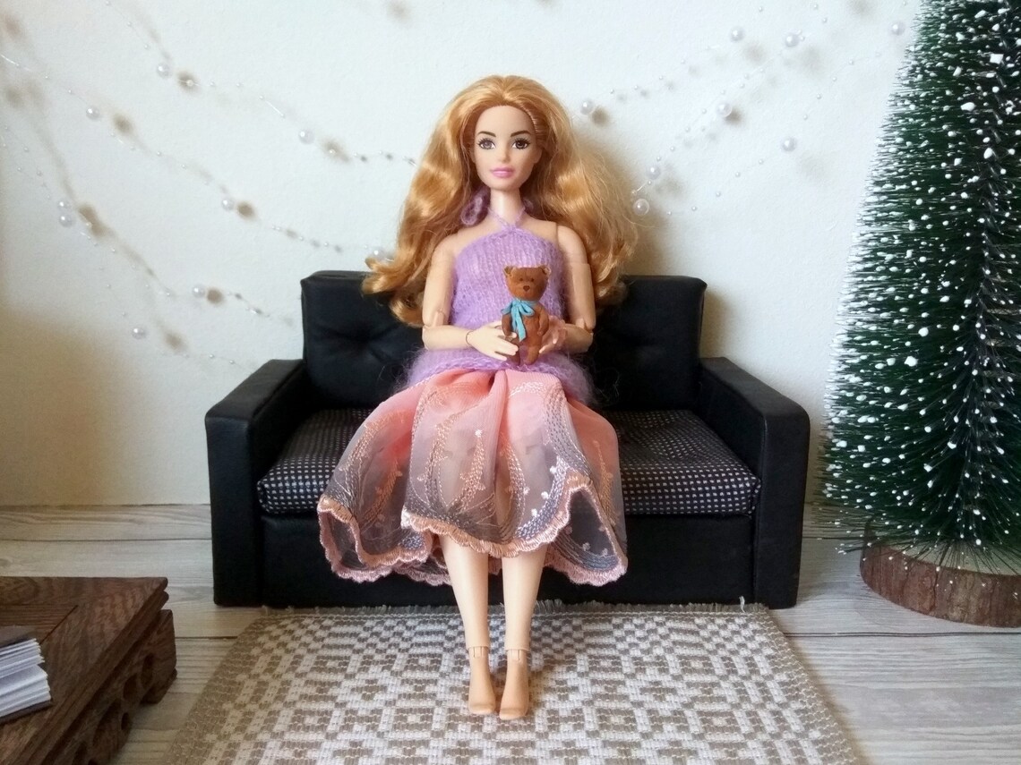 Miniature dollhouse teddy bear BJD doll toy nursery decor | Etsy