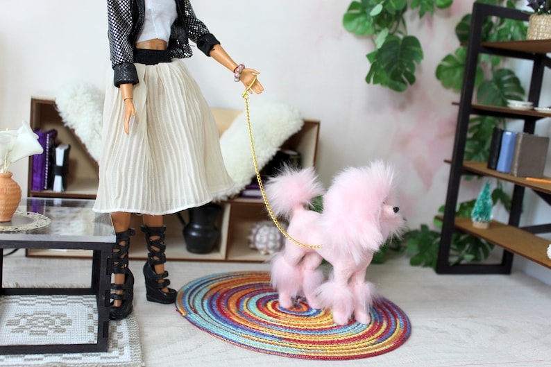 Miniature poodle dog realistic BJD doll animal replica 1:6 | Etsy