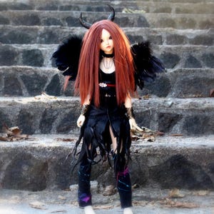 Minifee Doll Wig 7 Long Straight Red Brown, Mahogany Ruby Copper Color ...