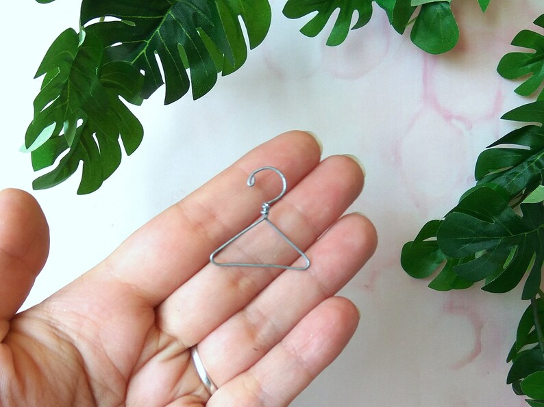 Miniature Clothes Hangers Set of 5 Handmade Dollhouse - Etsy