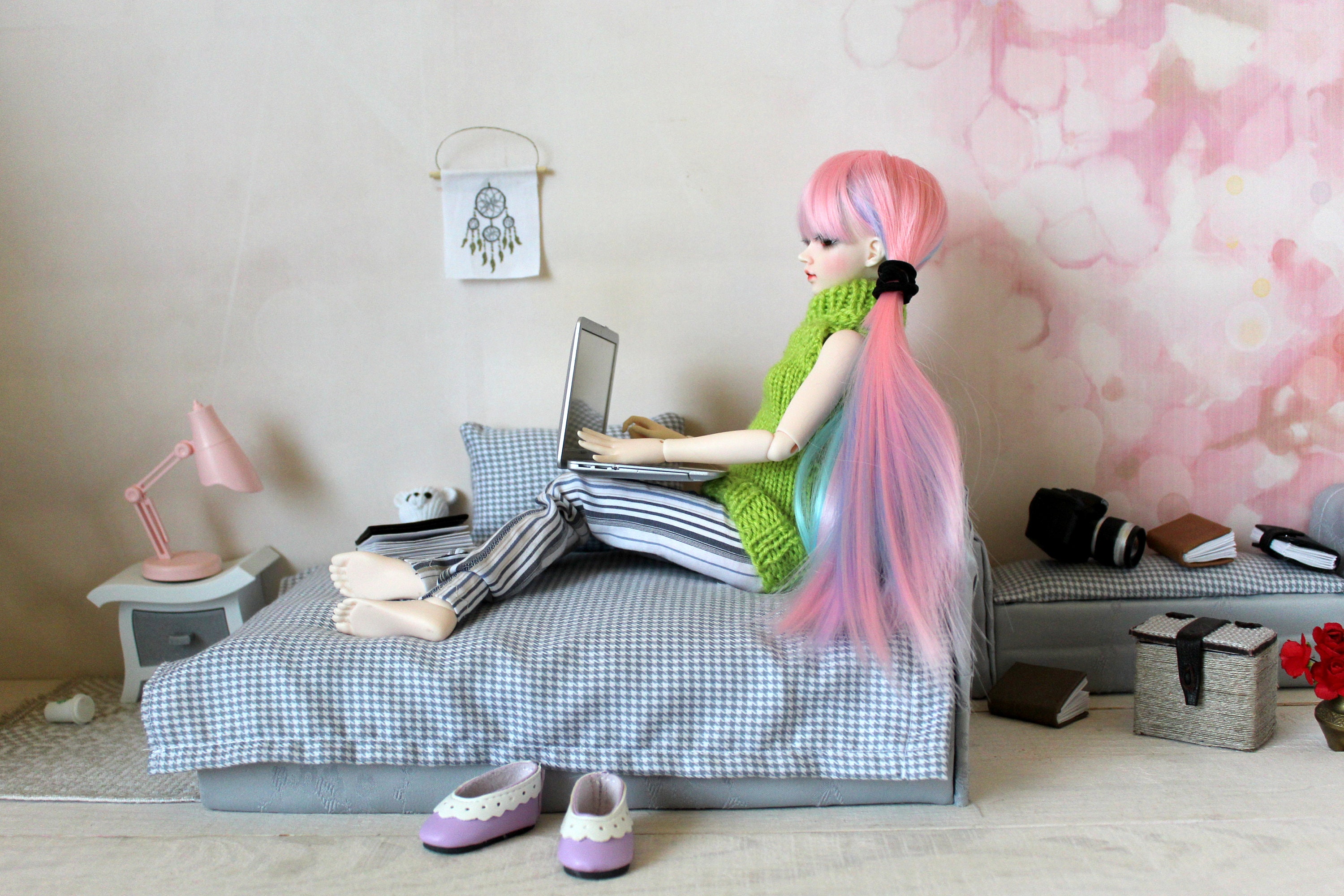 Miniature Computer 1:4 Scale Dollhouse PC Laptop for Minifee - Etsy Sweden