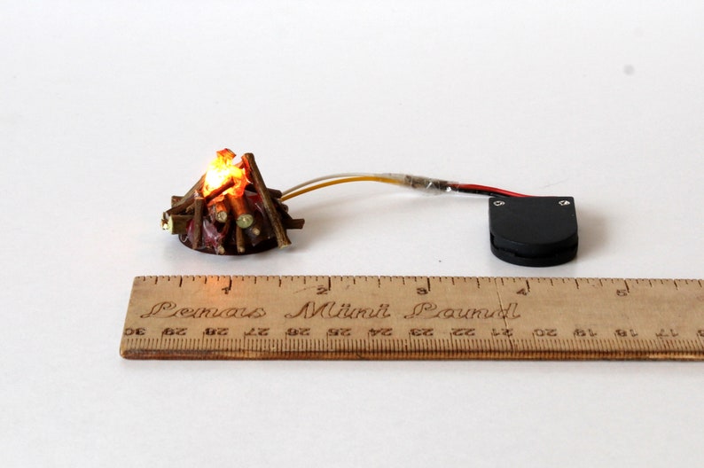 Miniature Fire LED Light Dollhouse 1:12 Scale. Camping | Etsy