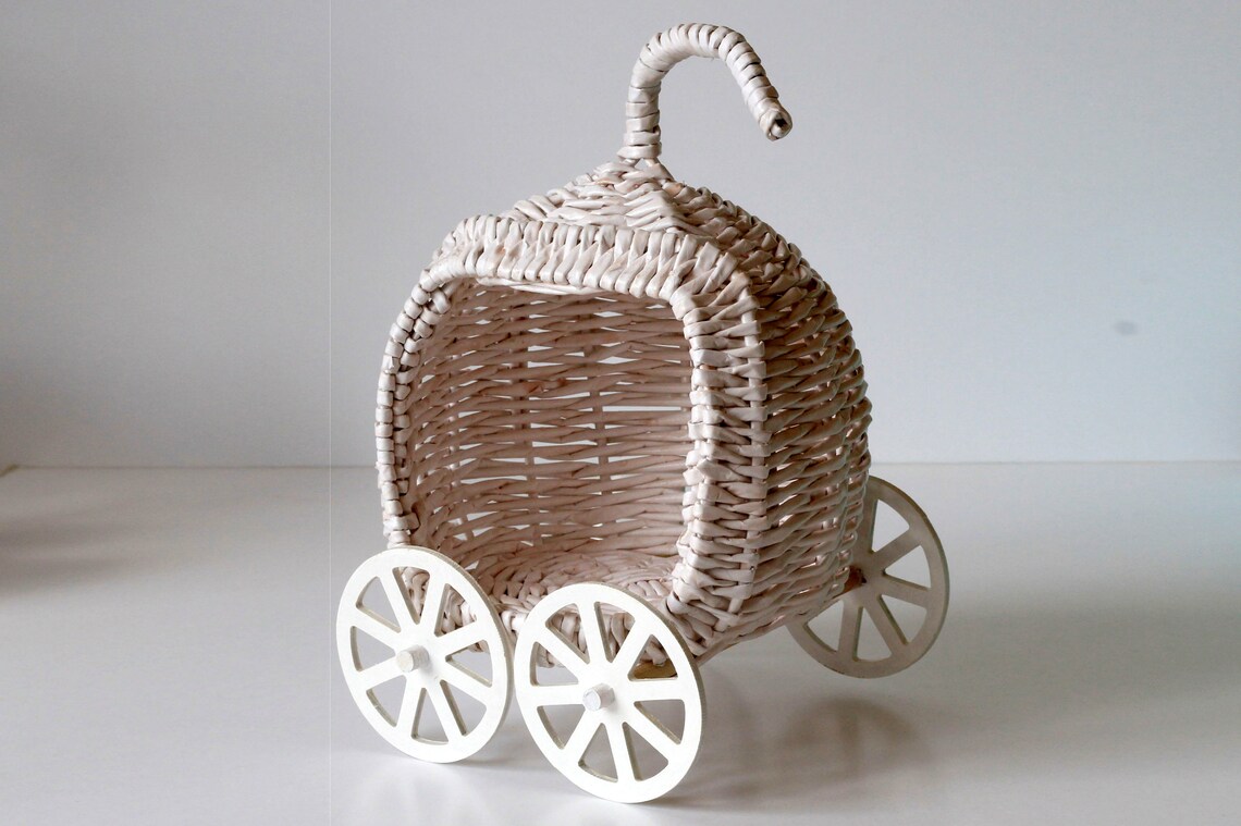 Cinderella Carriage Fairy Tale Wicker Pumpkin Stroller. - Etsy