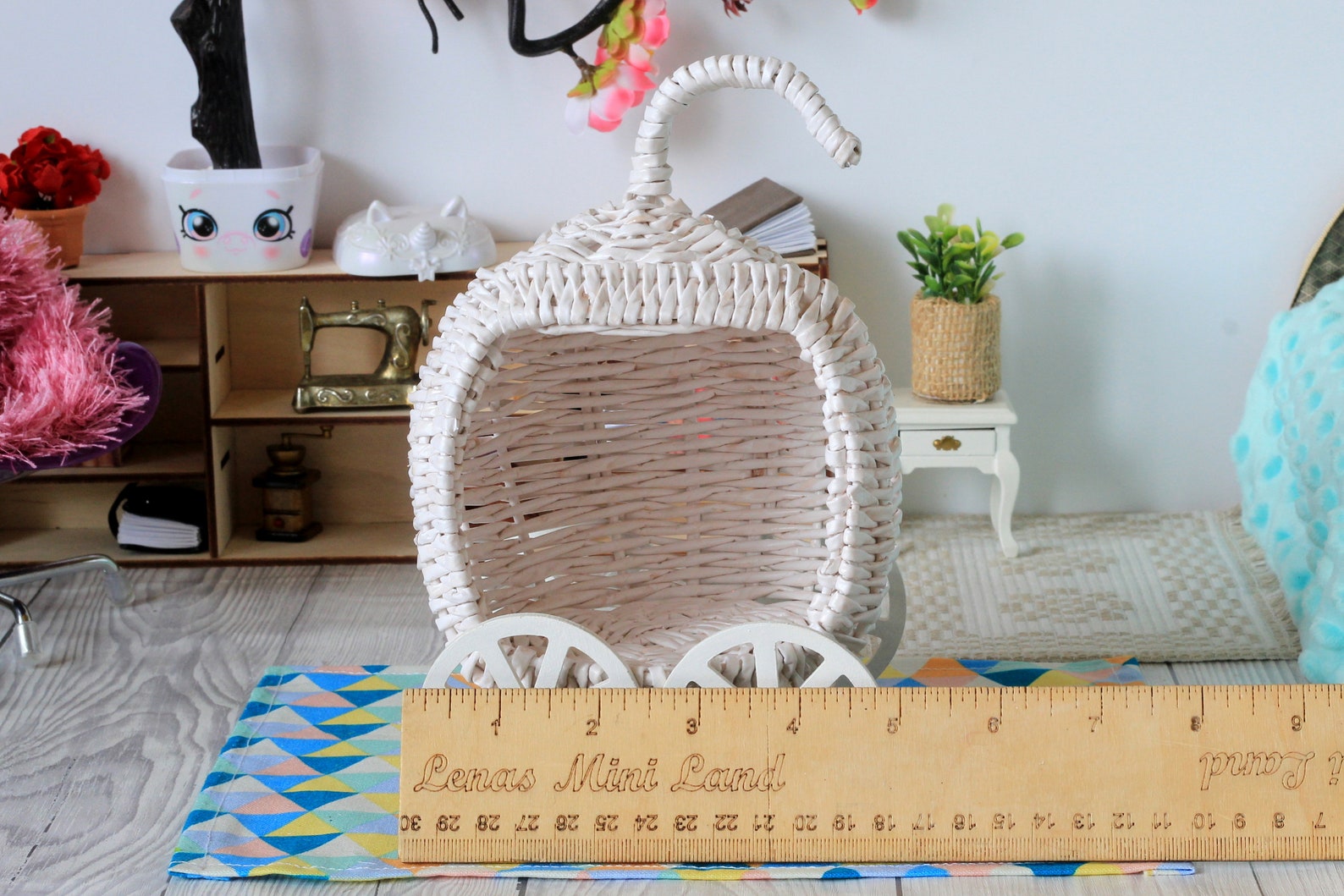 Cinderella Carriage, Fairy Tale Wicker Pumpkin Stroller. Miniature ...