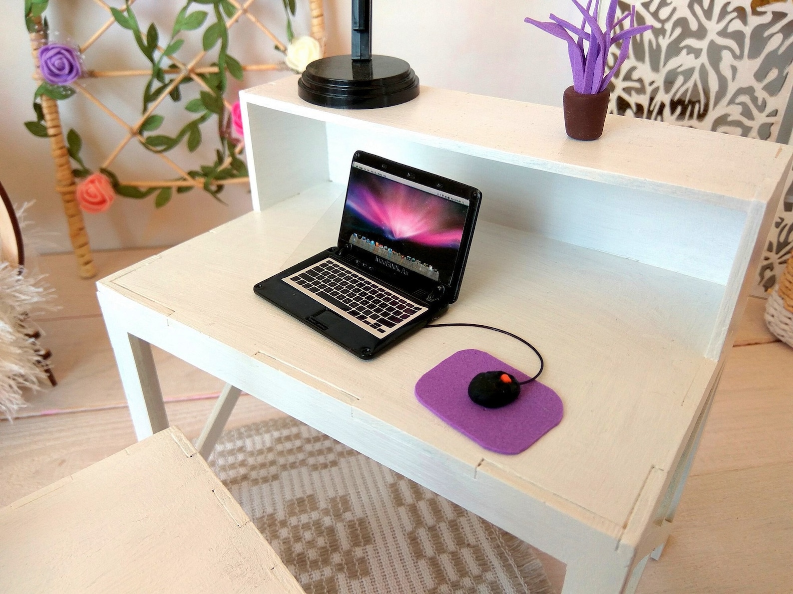 Miniature Laptop Dollhouse Computer in 1:6 Scale. Notebook - Etsy