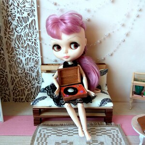 Miniature Record Player With Vinyl Record. 1:6 Scale Dollhouse | Etsy