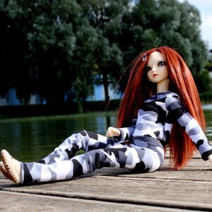 Minifee Doll Wig 7 Long Straight Red Brown, Mahogany Ruby Copper Color ...