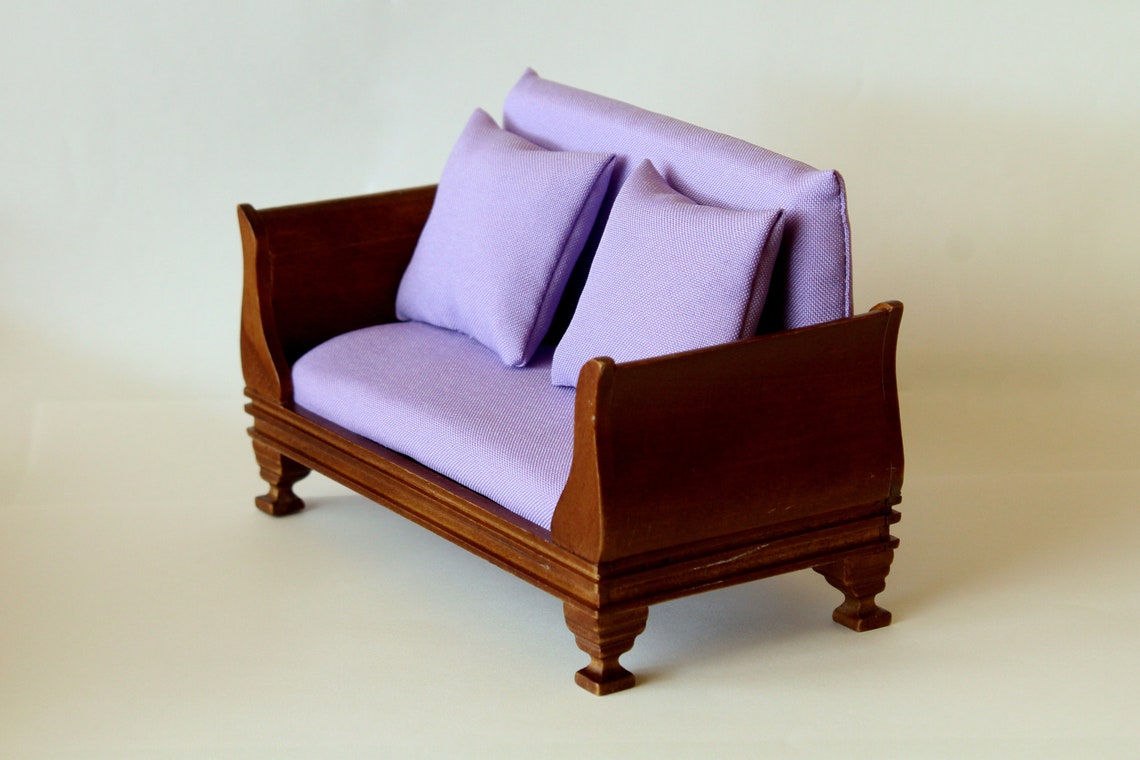 Miniature Dollhouse Couch 1:8 Scale Sofa for Lati Yellow - Etsy