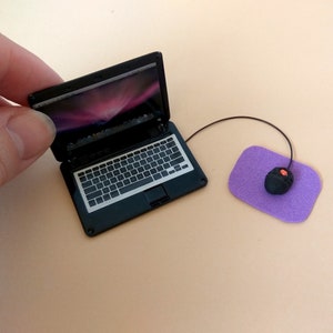 Miniature Mouse for PC With Mat Dollhouse 1:6 Scale Office School ...