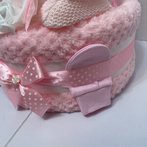 Pink Nappy Cake, Giraffe Theme, Baby Girl Hamper, Safari Baby Shower ...