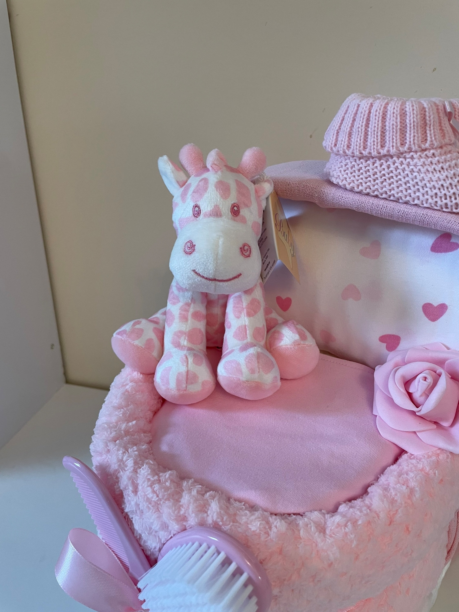 Nappy Cake Pram, Baby Girl Hamper, Pink Baby Shower, New Baby Gift ...