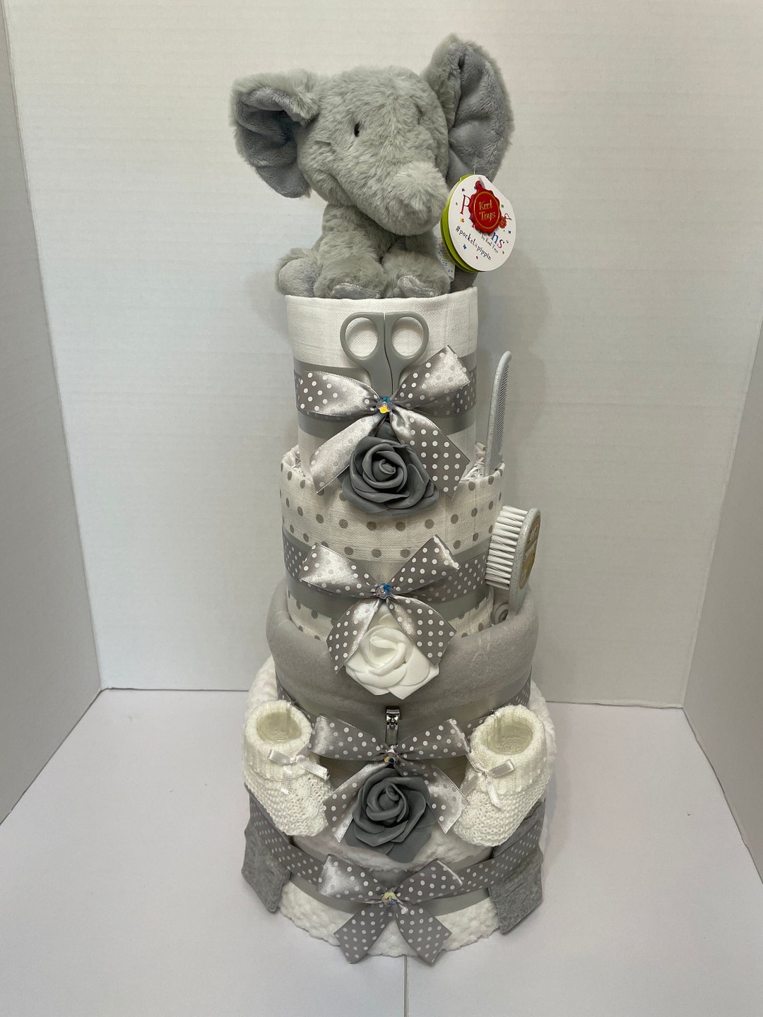 Unisex Nappy Cake, Newborn Hamper, Baby Shower Gift, Present for Mum to ...