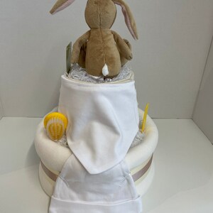 Neutral Nappy Cake Baby Shower Gift Unisex Nappy Cake Cream - Etsy