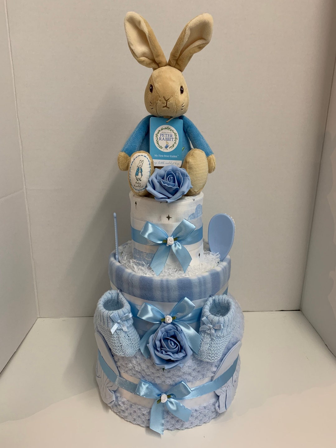 Nappy Cake, Peter Rabbit Theme, Baby Shower Gift, Gift for New Baby ...