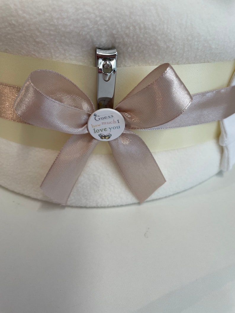 Neutral Nappy Cake Baby Shower Gift Unisex Nappy Cake Cream - Etsy