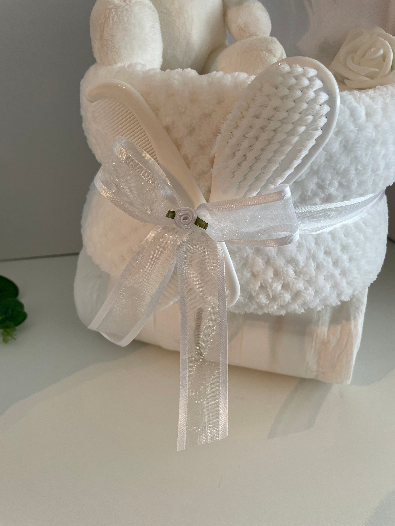 White Nappy Cake Pram Neutral Baby Shower Gift New Baby - Etsy UK